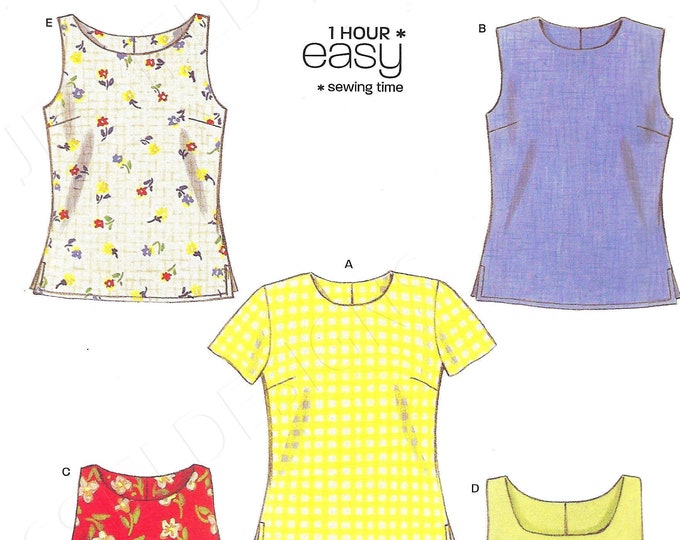 Uncut New Look Sewing Pattern 6483 Misses Tops Size: A 6-16 FF - Etsy