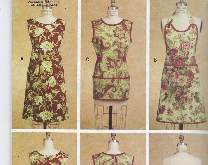 Uncut Butterick Sewing Pattern Apron Butterick 5263 Waverly Full Size ...