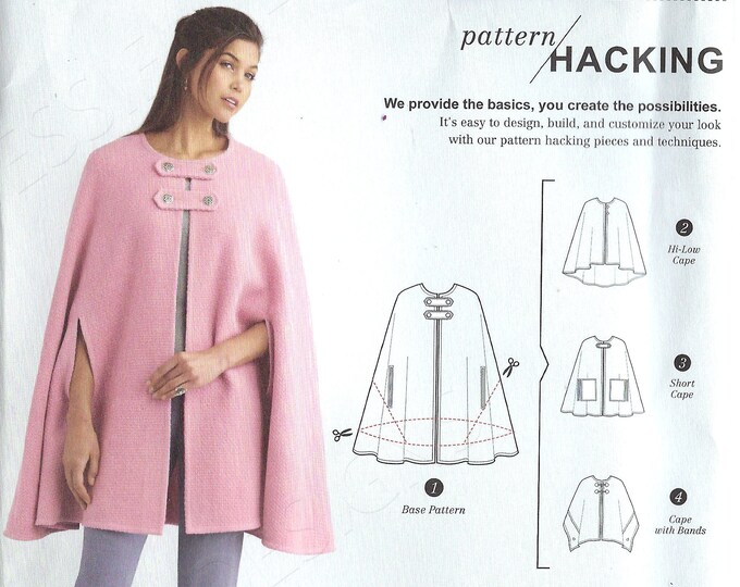 Uncut Simplicity Sewing Pattern 8473 Pattern Hacking Cape or Poncho ...