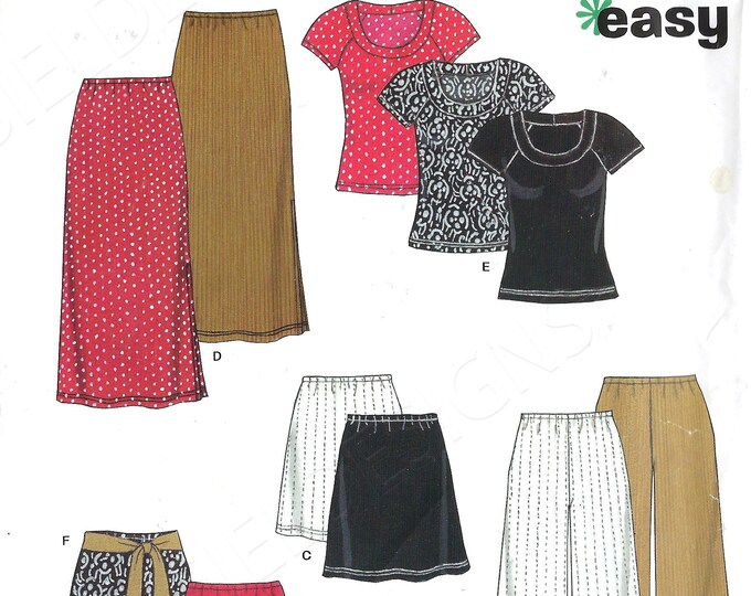 Uncut New Look Sewing Pattern 6762 Easy Top Pants and Shorts Pattern ...