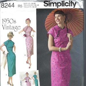 Uncut Simplicity Sewing Pattern 8244 Misses Dress Size 6-14 14-22 FF - Etsy
