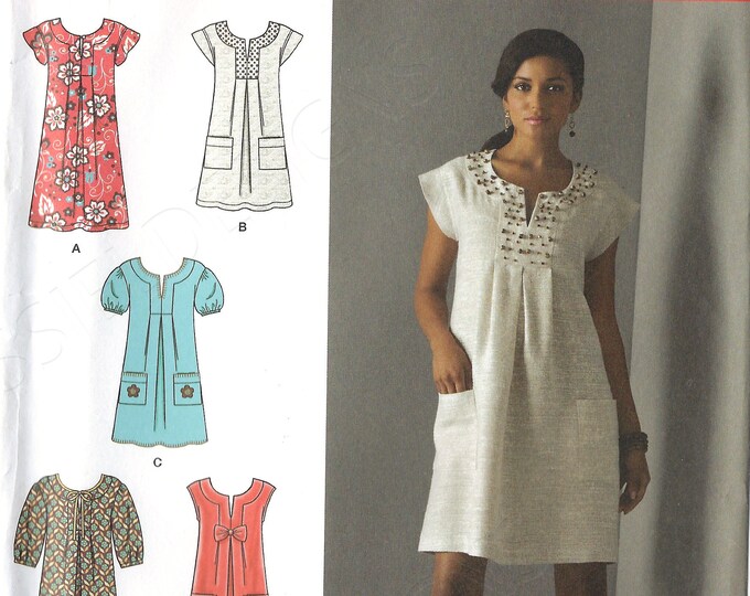 Uncut Simplicity Sewing Pattern 2702 Misses Miss Petite Dress in Two ...