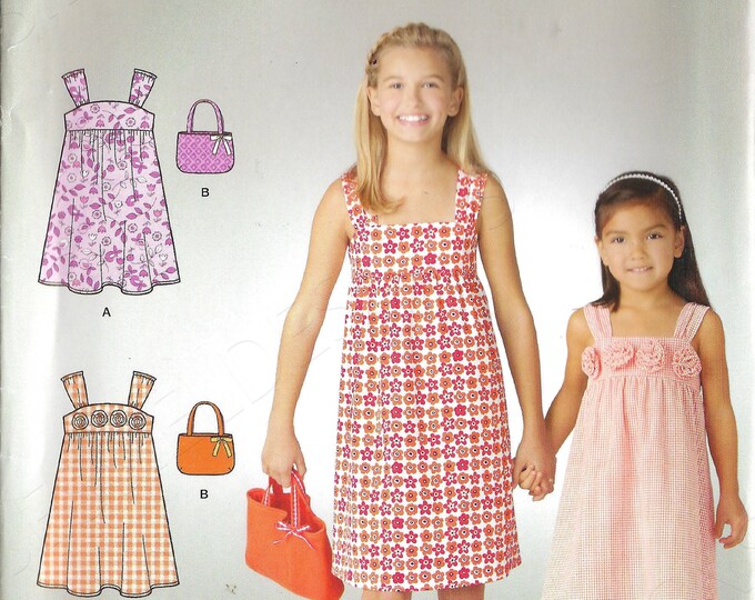 Uncut Simplicity Sewing Pattern 1647 Sew Little Girls and Girls Dress 2 ...