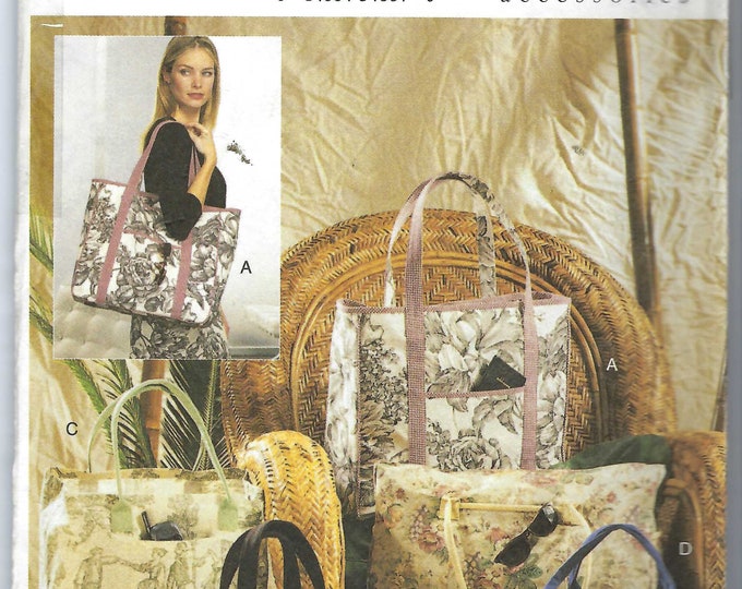 Uncut Vogue Sewing Pattern Tote Bag Vogue 7563 633 Handbag Purse ...