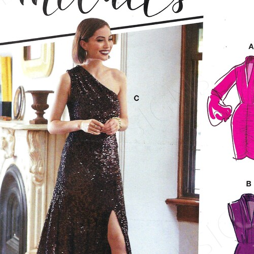 UNCUT Mccall's Sewing Pattern 10735 8142 One Shoulder - Etsy