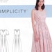 Uncut Simplicity Sewing Pattern 10595 9134 Misses' Released Pleat Dress ...