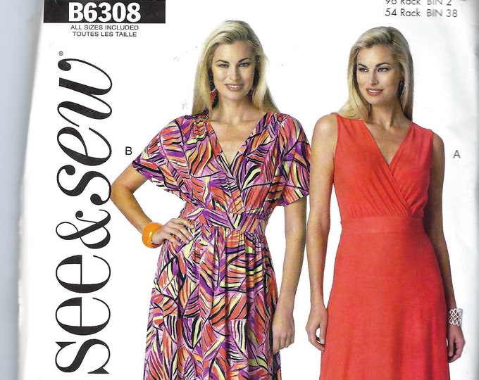 Uncut Butterick Sewing Pattern Maxi Dress in Misses and Plus Sizes ...