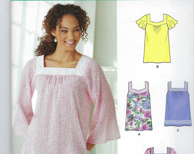 Uncut New Look Sewing Pattern 546 6284 Square Neckline Pullover Top ...