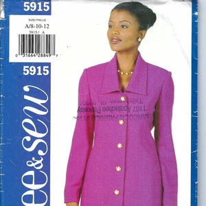 Rare Uncut Vintage Butterick Sewing Pattern 5915 Misses Jacket and ...