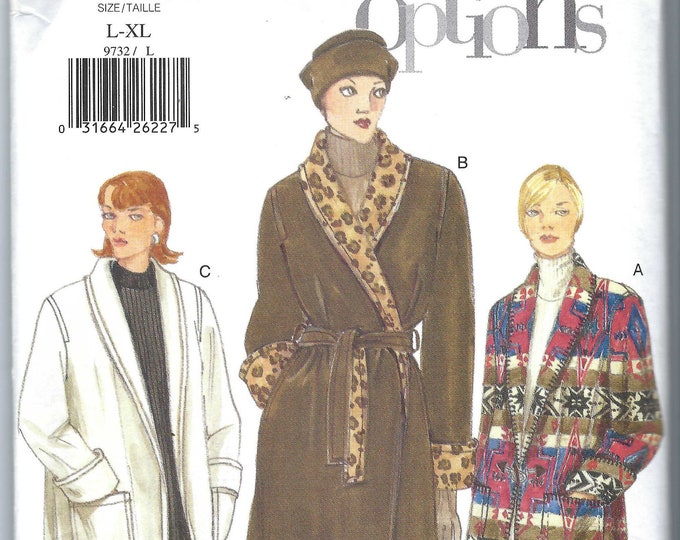 Uncut Vintage Vogue Sewing Pattern 9732 Misses Loose-fitting Unlined A ...