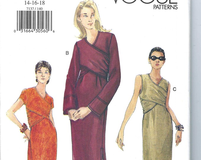 Rare Uncut Vogue Sewing Pattern 7137 Misses Dress Size 14-16-18 FF - Etsy