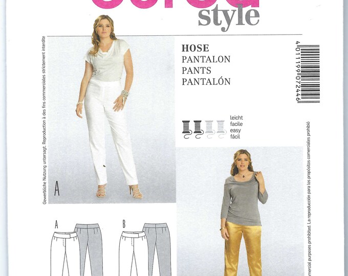 Rare Uncut Burda Sewing Pattern 7244 Burda Misses Pants Size 18-34 FF ...
