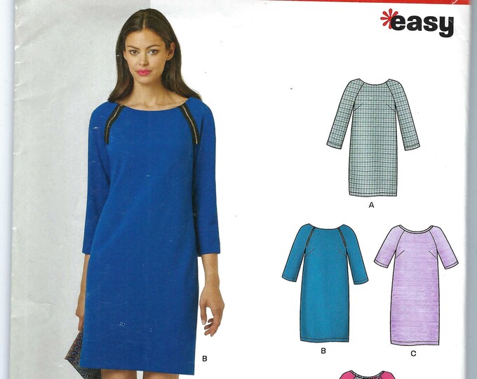 Uncut New Look Sewing Pattern 6411 Misses Seven Sizes in One Dress ...
