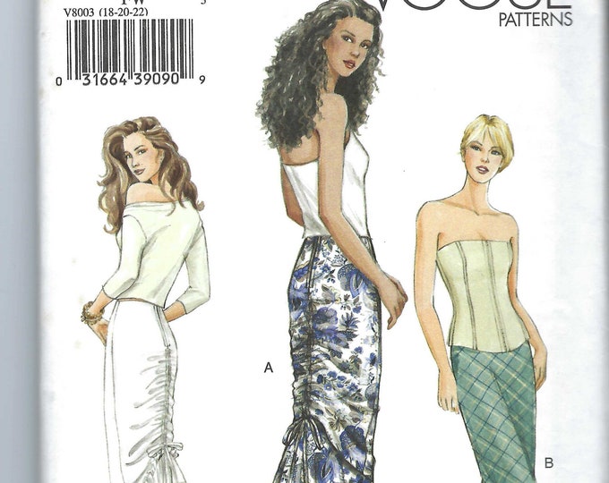 Rare Uncut Vintage Vogue Sewing Pattern 8003 Misses Skirt Size 6-8-10 ...