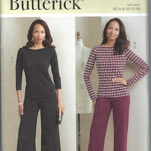 Uncut Butterick Sewing Pattern Misses' Easy to Sew Knit Pullover Top ...