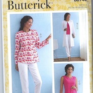 Uncut Butterick Sewing Pattern Misses' Jacket Coat Top & Pants ...