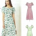 Uncut New Look Sewing Pattern Womens Dress, Midi Dress, Puff Sleeve ...
