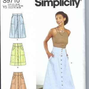 Uncut Simplicity Sewing Pattern 9710 Misses' Skirts Size 8-16 18-26 FF ...