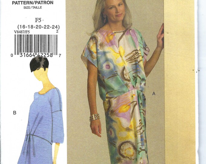 Uncut Vogue Sewing Pattern 8487 Vogue Woman Dress Pattern Size 16-24 FF ...