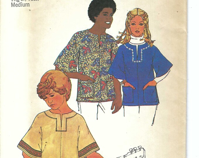 Uncut Vintage Simplicity Sewing Pattern DASHIKI TOP Pattern Simplicity ...
