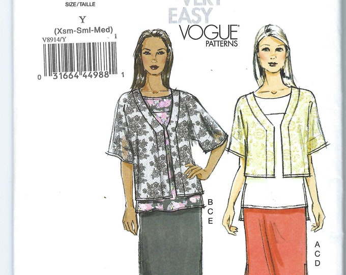 Uncut Vogue Sewing Pattern 8914 Very Easy Vogue Jacket, Tunic, and ...