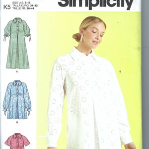 Uncut Simplicity Sewing Pattern 11763 9744 Misses Half Button Placket ...