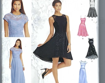 Uncut Simplicity Sewing Pattern 10600 9141 Misses' Dress With Shirred ...