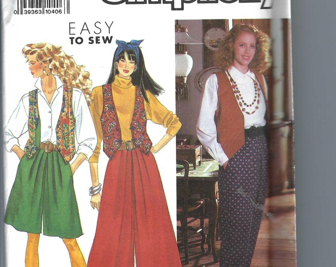 Uncut Vintage Simplicity Sewing Pattern 9777 Gauchos Full Bermuda ...