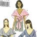 Uncut Vogue Sewing Pattern Wrap Top With Sleeve and Collar Variations ...
