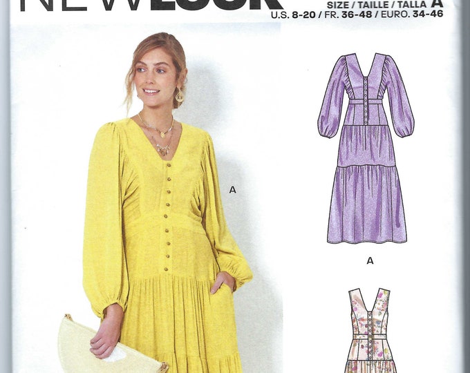 Uncut New Look Sewing Pattern Dress Misses New Look 6718 Uncut Dress ...