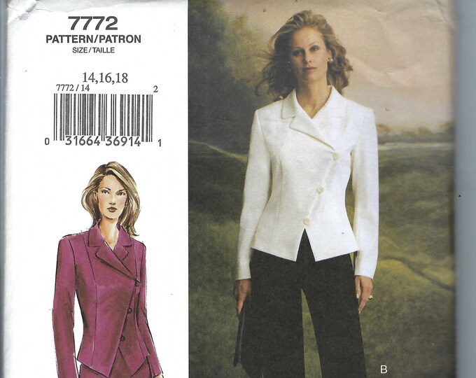 Uncut Vogue Sewing Pattern 7772 Jacket, Skirt and Pants Size 8-10-12 14 ...