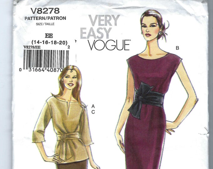 Uncut Vogue Sewing Pattern 2929 Bellville Sassoon Strapless Floor ...