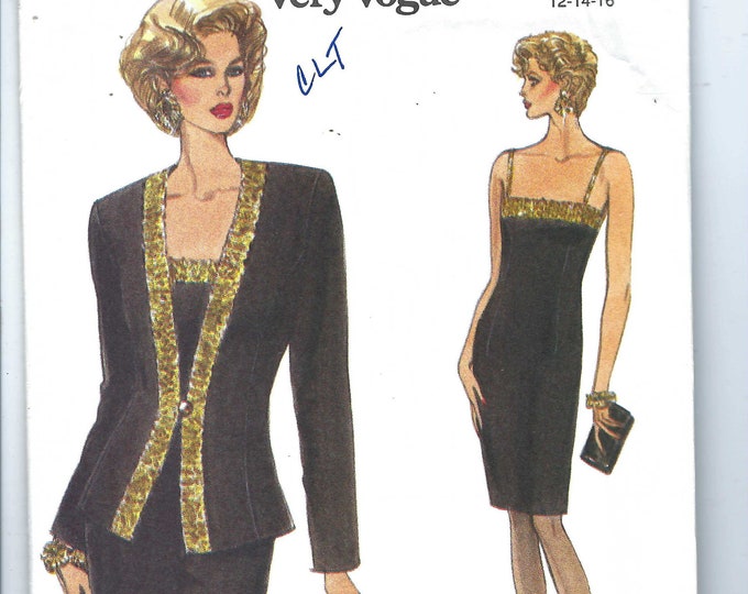 Uncut Vintage Vogue Sewing Pattern 8512 Sleeveless Knee Length Sheath ...