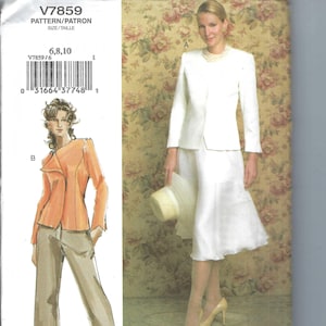 Uncut Vogue Sewing Pattern 7859 Womans Loose Fit Jacket Princess Seams ...