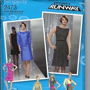 Uncut Simplicity Sewing Pattern Dress With Slim or Flared Skirt Womens ...