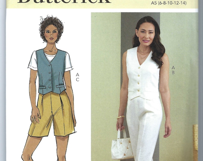 Uncut Butterick Sewing Pattern 11507 6901 Misses' Vest, Pants and ...