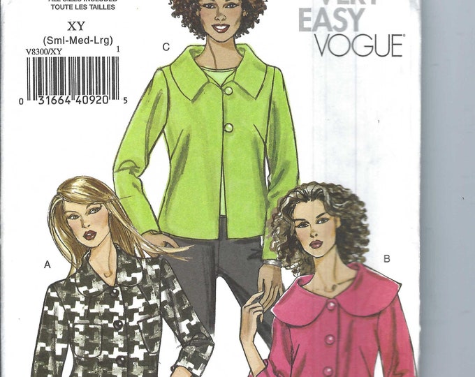 Uncut Vogue Sewing Pattern Misses' / Petite Jackets Uncut Pattern 8300 ...