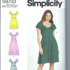 Uncut Simplicity Sewing Pattern 11688 9703 Misses Dress Size 4-12 12-20 ...