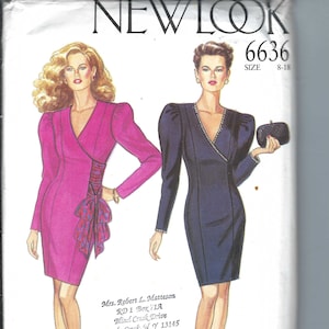 Uncut Vintage New Look Sewing Pattern 6636 Pattern Misses Dress UNCUT ...