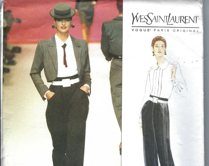 Rare Uncut Vintage Vogue Sewing Pattern 1862 Yvs Sai L Misses Jacket ...