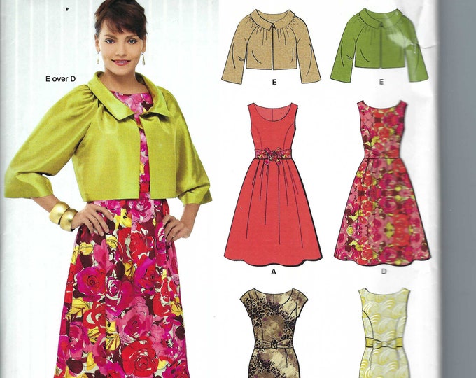 Uncut New Look Sewing Pattern 6910 Size 8- 18 Womens Sleeveless Dress Cropped Jacket Pattern ...