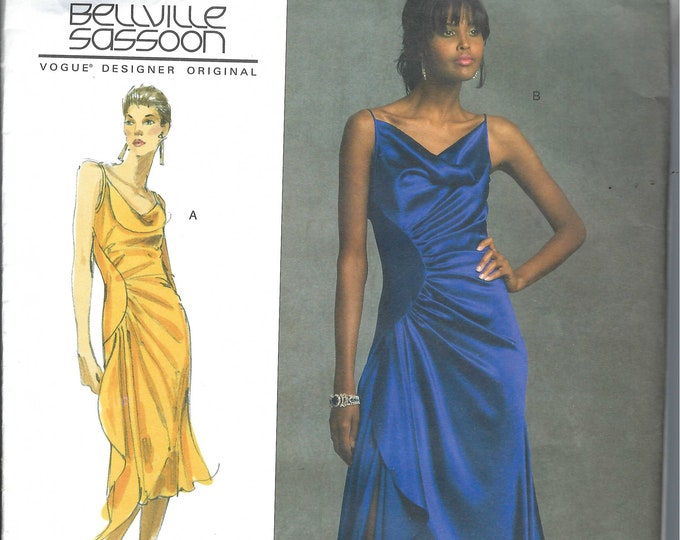 Uncut Vogue Sewing Pattern 1031 Bellville Sassoon Evening Dress Two ...