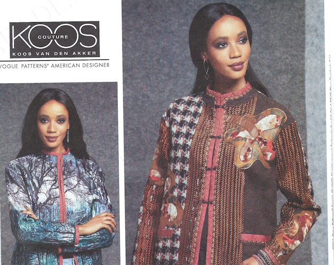 Uncut Vogue Sewing Pattern 1608 Reversible Jacket, Appliqués Sizes S M ...