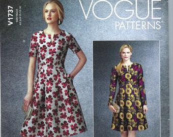 Uncut Vogue Sewing Pattern Wrap Top With Sleeve and Collar Variations ...