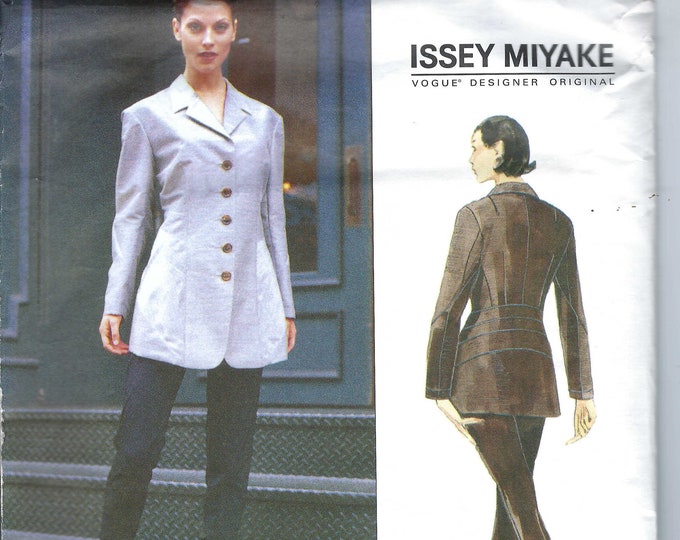 Rare Uncut Vintage Vogue Sewing Pattern 1886 Issey Miyake Misses Jacket ...