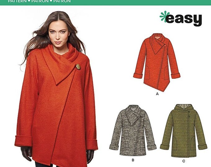 New Look Sewing Pattern S0714 714 6325 Misses' Coat Size XS to XL Uncut ...