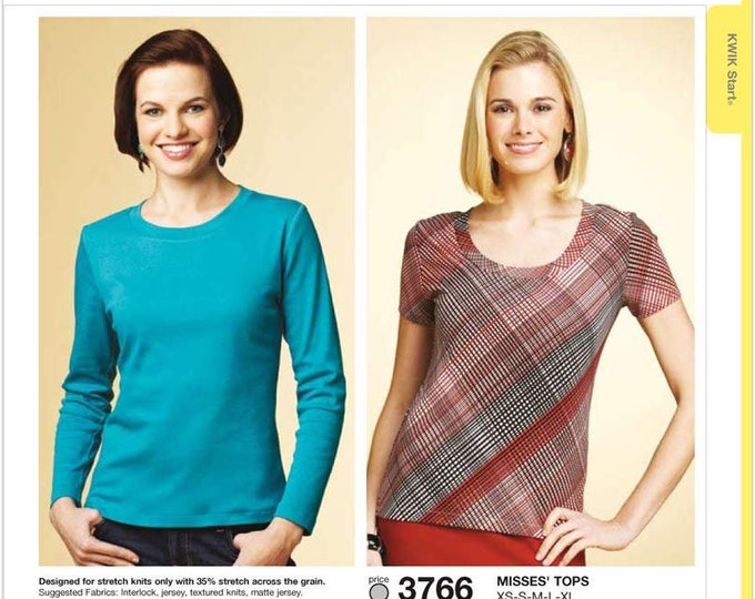 Kwik Sewing Pattern 3766 Tops Sewing Pattern, Size XS-S-M-L-XL New ...