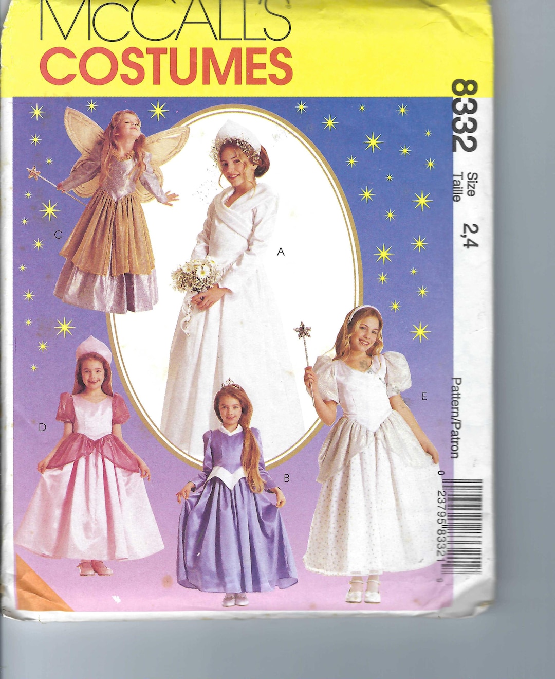Uncut Mccalls Sew Sewing Pattern Costume With Wings, Headpieces ...