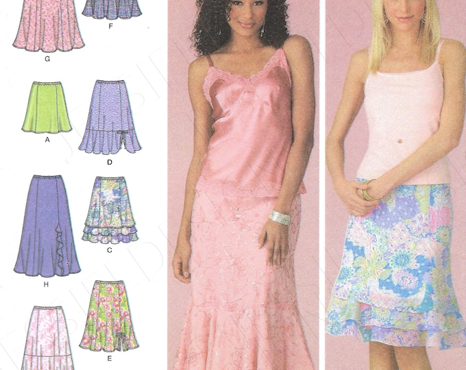 Uncut Simplicity Sewing Pattern 4138 Vintage Pattern Womens Skirts in 8 ...