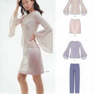 Uncut New Look Sewing Pattern 937 D0937 6563 Sewing Pattern Misses' Top ...